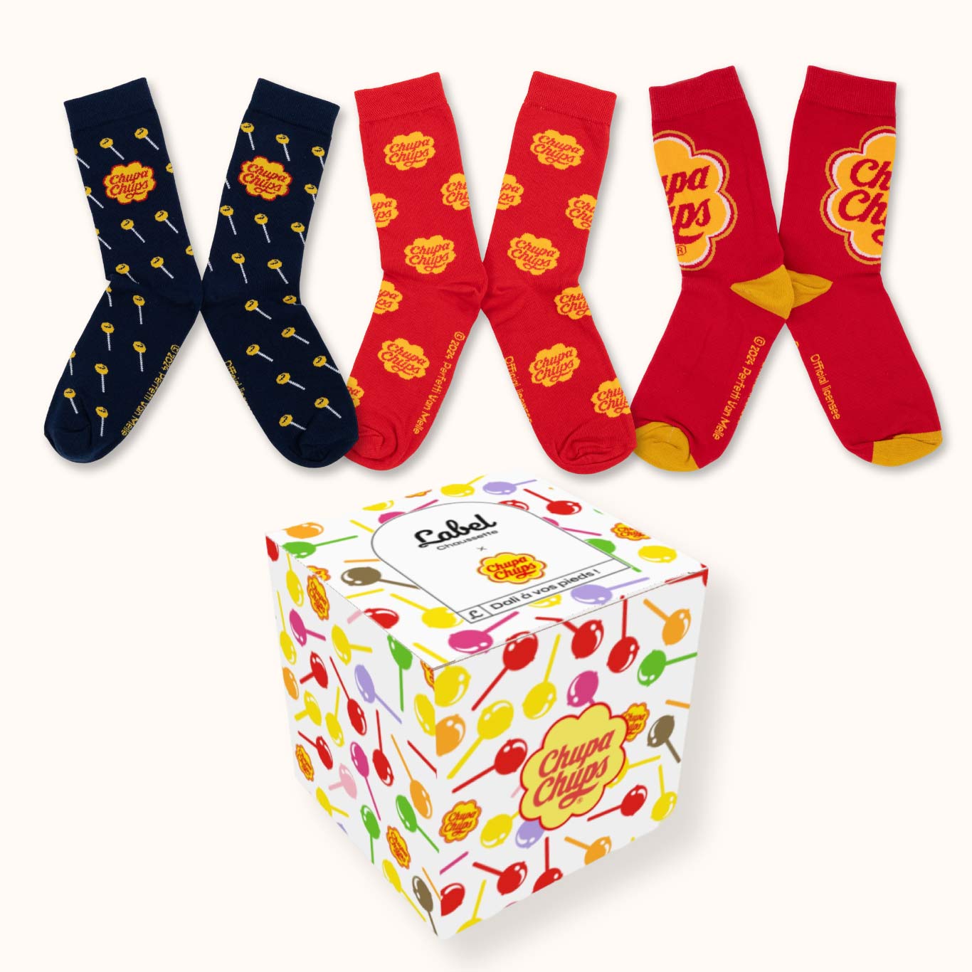 Chaussettes Chupa Chups - Coffret 3 Paires